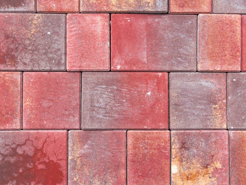 Red Paving Slabs As an Abstract Background. Texture Stock Image - Image ...