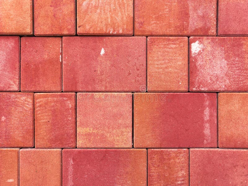 Red Paving Slabs As an Abstract Background. Texture Stock Photo - Image ...