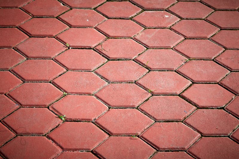 Red paving tiles stock image. Image of patterned, pavement - 72745023