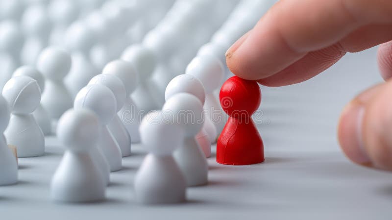 The Red Pawn Stands Out.AI Generated Image Stock Image - Image of game ...
