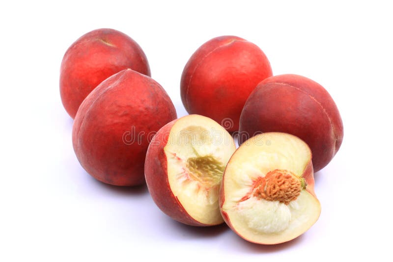 Red peach stock image. Image of close, mature, healthy - 96224071