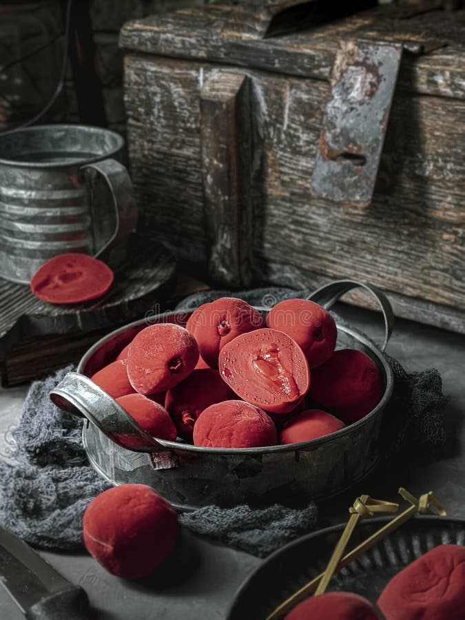 Red peach sour stock photo. Image of fruit, produce - 224220974