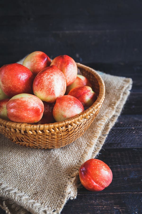 Red Peaches stock image. Image of asian, plant, lowkey - 72257601