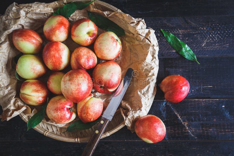 Red Peaches stock photo. Image of sweet, asian, traidao - 72257798