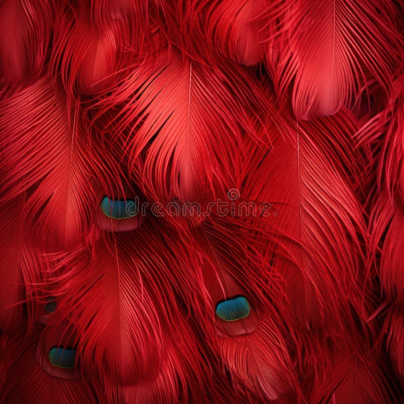 Red Peacock Feathers As A Background Stock Illustration Illustration Of Ornament Parrot
