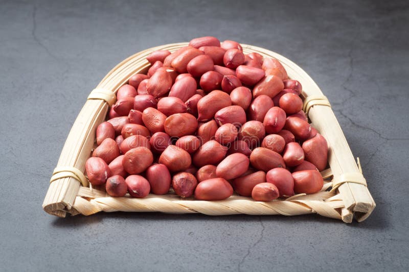 Red peanuts stock photo. Image of nourishment, closeup - 351312732