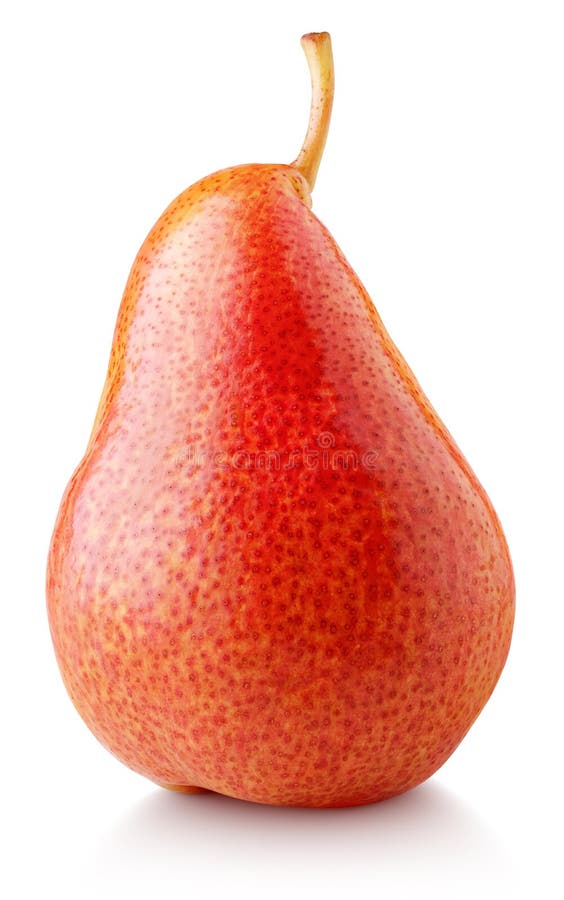 Red Pear Fruit Isolated on White Stock Photo - Image of bright ...