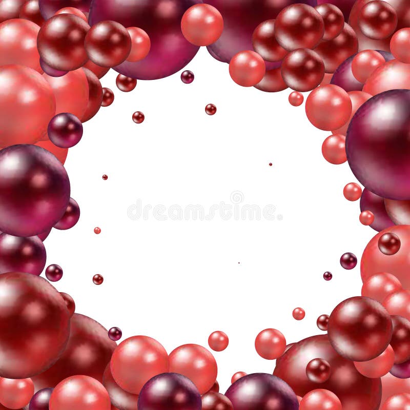 Red Pearl Balls. Frame. Pearls. Eps 10 Stock Illustration ...