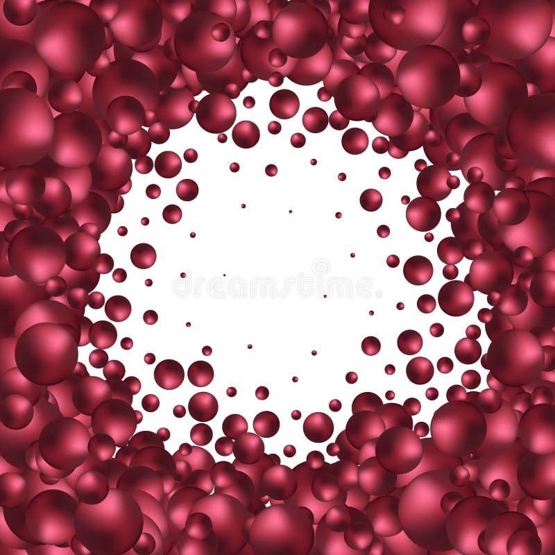 Red Pearls of Different Sizes are Scattered on a White Background at ...