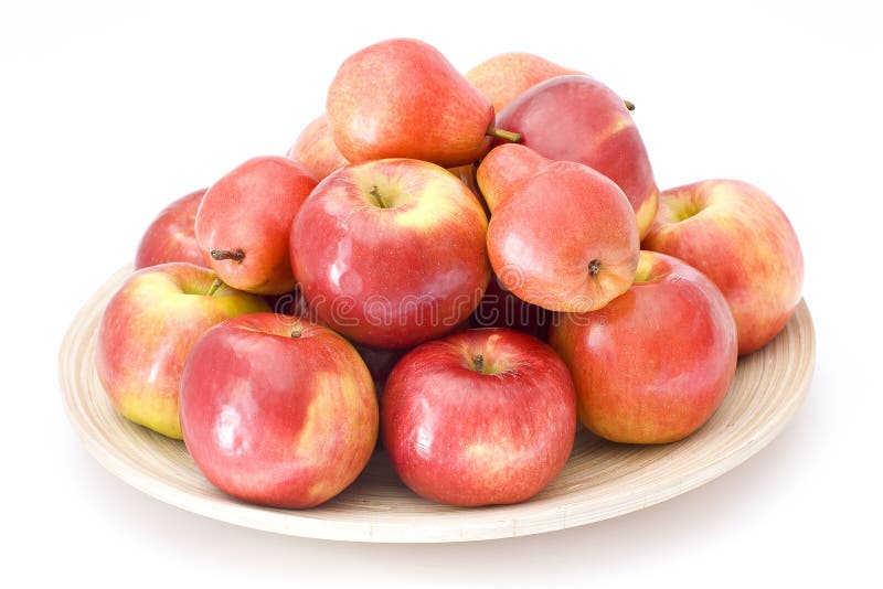 Red pears and apples stock image. Image of health, snack - 11332291