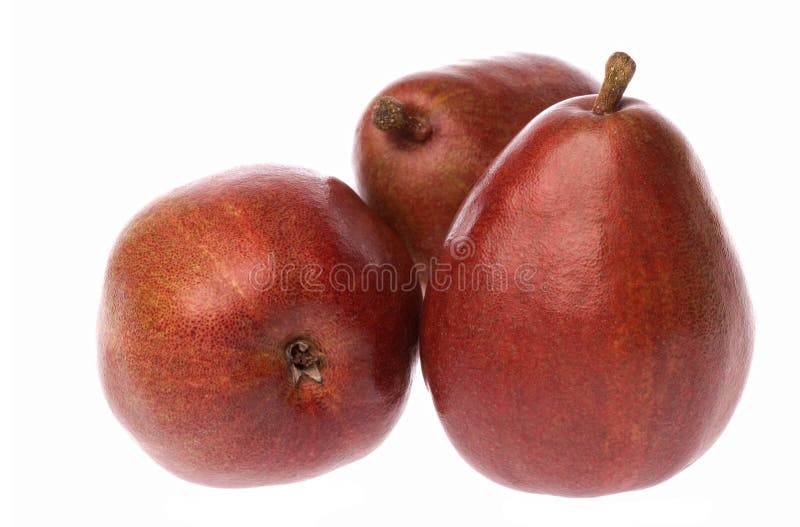 Red Pears Isolated stock image. Image of snack, organic - 6928927