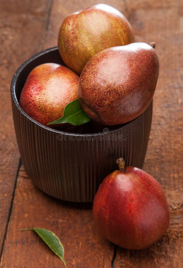 Red pears stock image. Image of summer, scratched, plant - 35395447