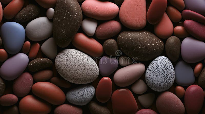 Red pebbles background. stock illustration. Illustration of stone ...