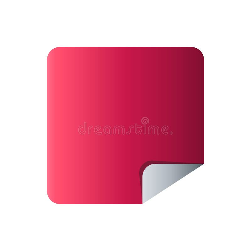 Peeling Label Sticker Isolated on White Background. Realistic Paper ...