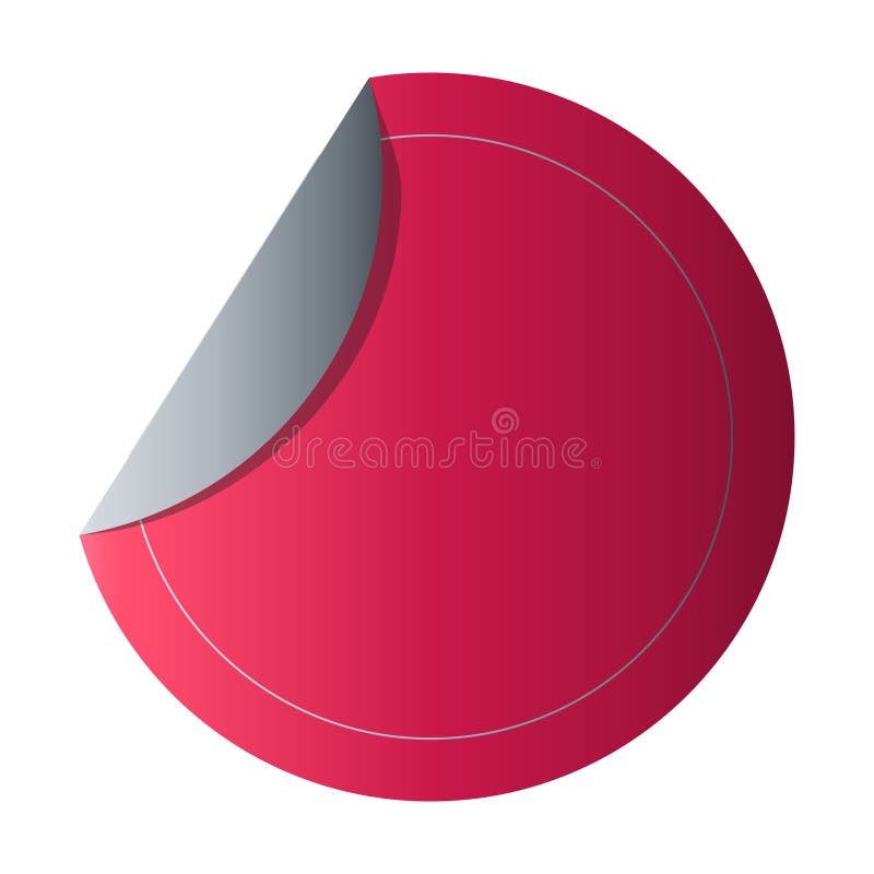 Peeling Label Sticker Isolated on White Background. Realistic Paper ...