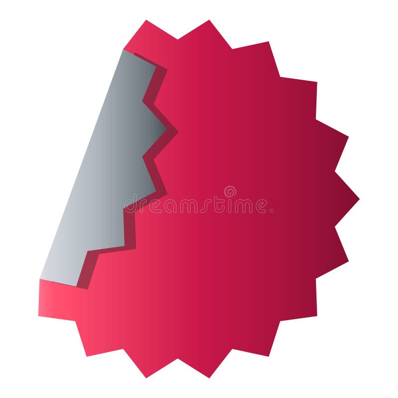 Peeling Label Sticker Isolated on White Background. Realistic Paper ...