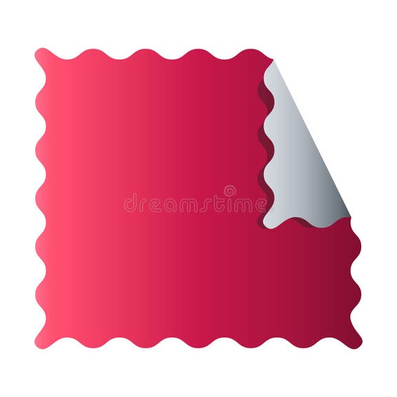 Peeling Label Sticker Isolated on White Background. Realistic Paper ...