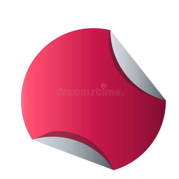 Peeling Label Sticker Isolated on White Background. Realistic Paper ...