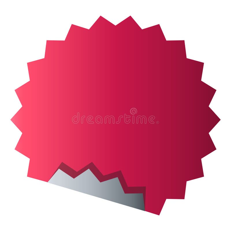 Peeling Label Sticker Isolated on White Background. Realistic Paper ...