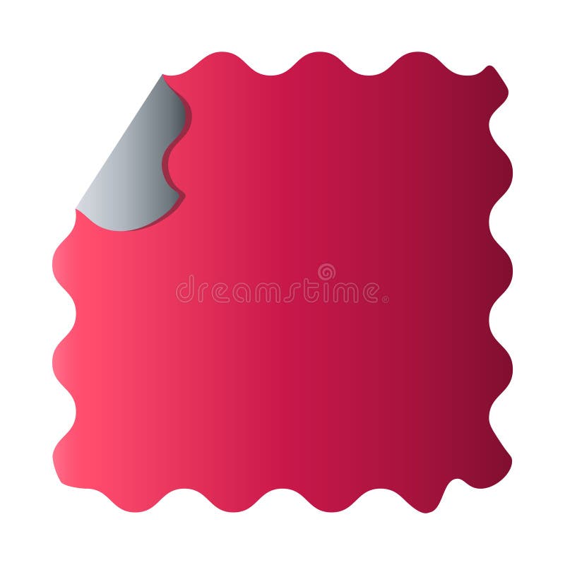 Peeling Label Sticker Isolated on White Background. Realistic Paper ...