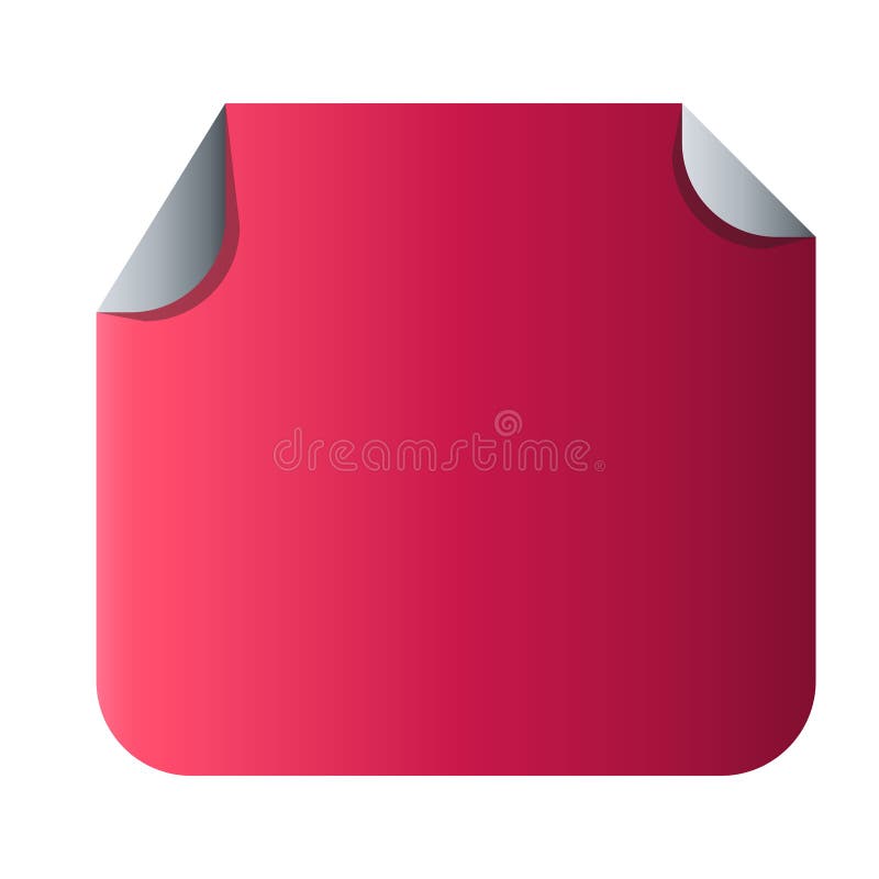 Peeling Label Sticker Isolated on White Background. Realistic Paper ...