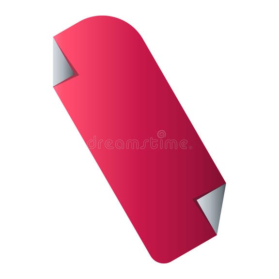 Peeling Label Sticker Isolated on White Background. Realistic Paper ...