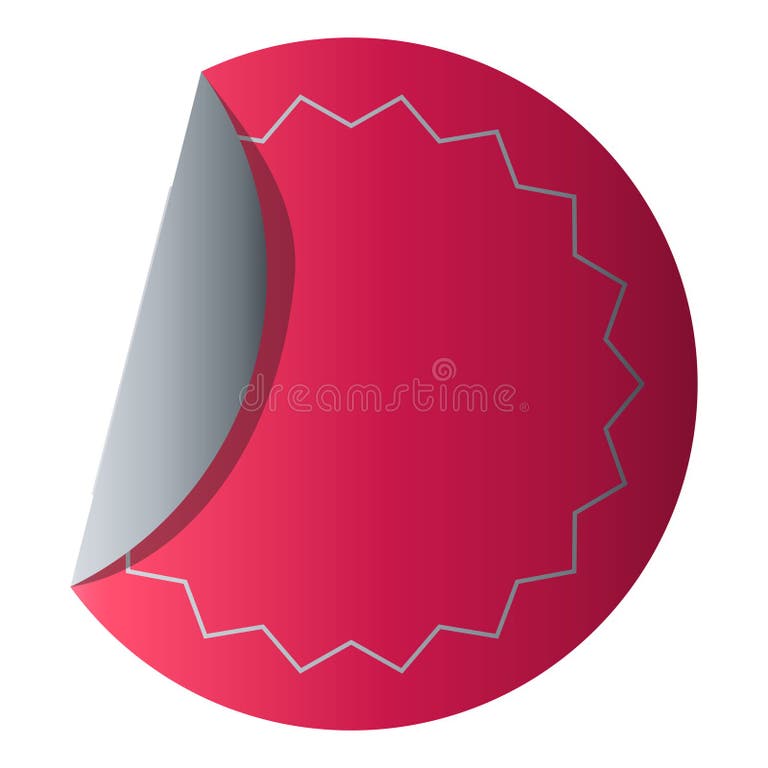 Peeling Label Sticker Isolated on White Background. Realistic Paper ...