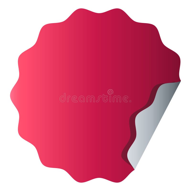 Peeling Label Sticker Isolated on White Background. Realistic Paper ...