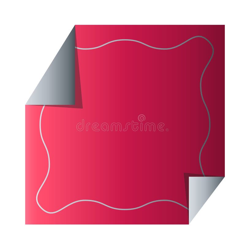 Peeling Label Sticker Isolated on White Background. Realistic Paper ...