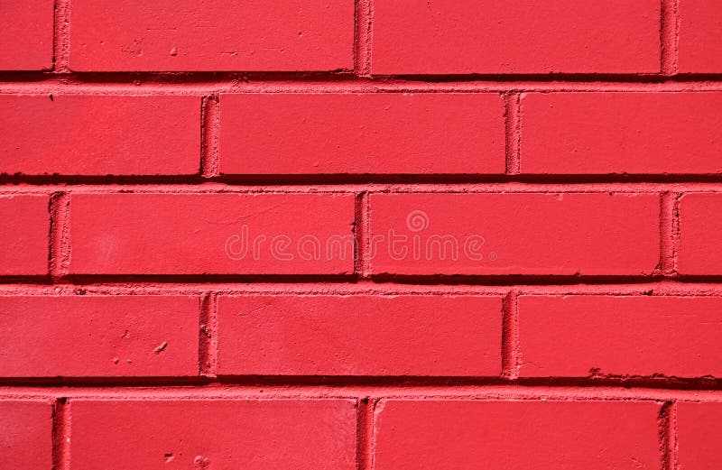Red peint brick wall stock image. Image of design, architecture - 153202273