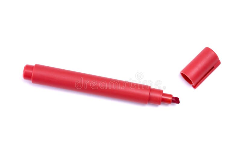 Red Marker Pen stock photo. Image of drawing, school - 22826720