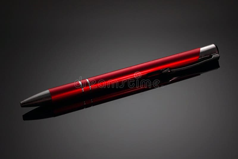 Red Pen on Black Background Stock Photo - Image of object, highlighter ...