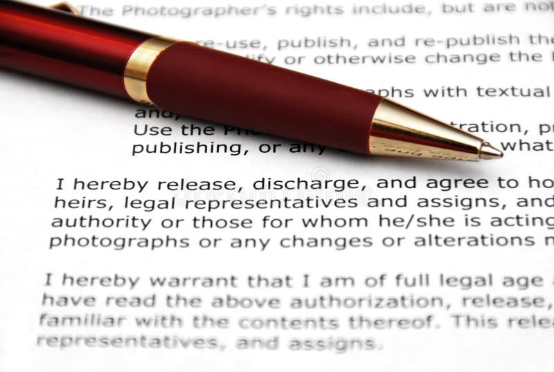 Red Pen and Contract stock photo. Image of typed, horizontal - 7681614