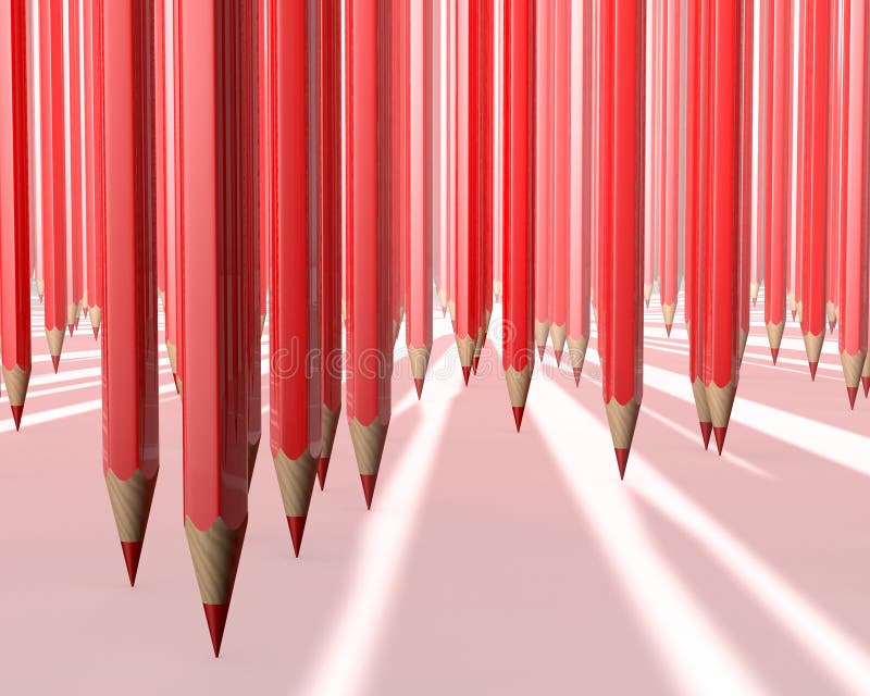 Red Pen Forest stock illustration. Illustration of newspaper - 51401732