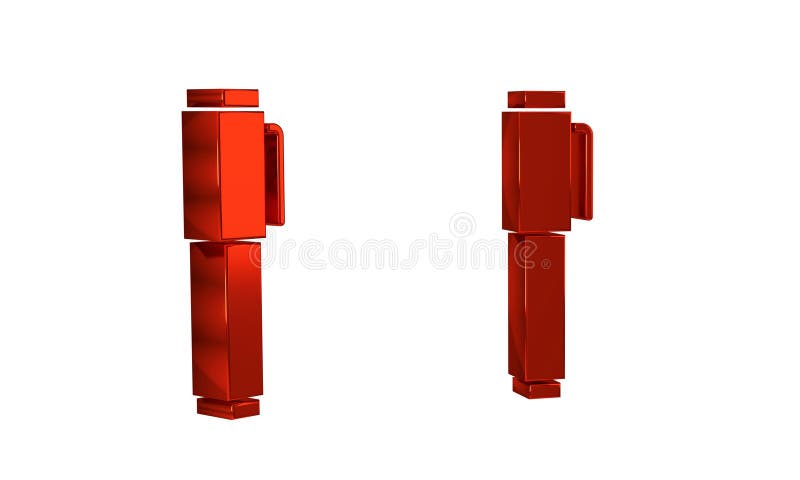 Red Pen Icon Isolated on Transparent Background. Stock Illustration ...