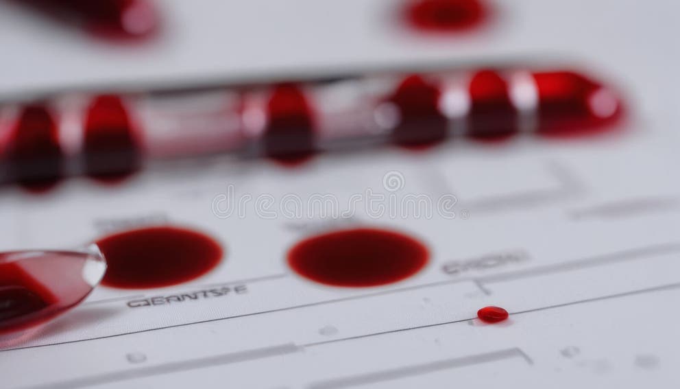 A Red Pen with Red Ink on a White Paper Stock Illustration ...