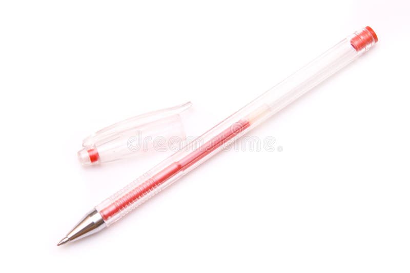 Red pen isolated stock image. Image of ballpoint, cutting - 11288607