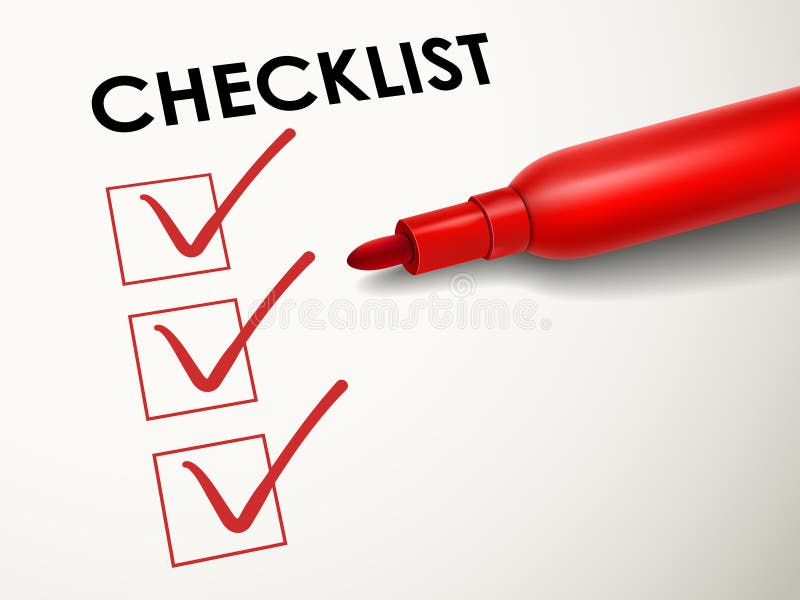 Red Pen Marking on the Check Box Yes Stock Vector - Illustration of ...