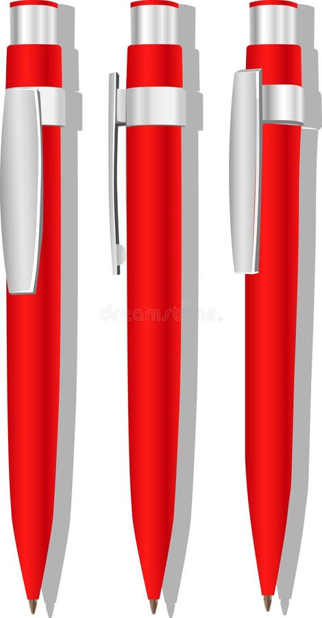 Red pen in some turning stock vector. Illustration of write - 15059217