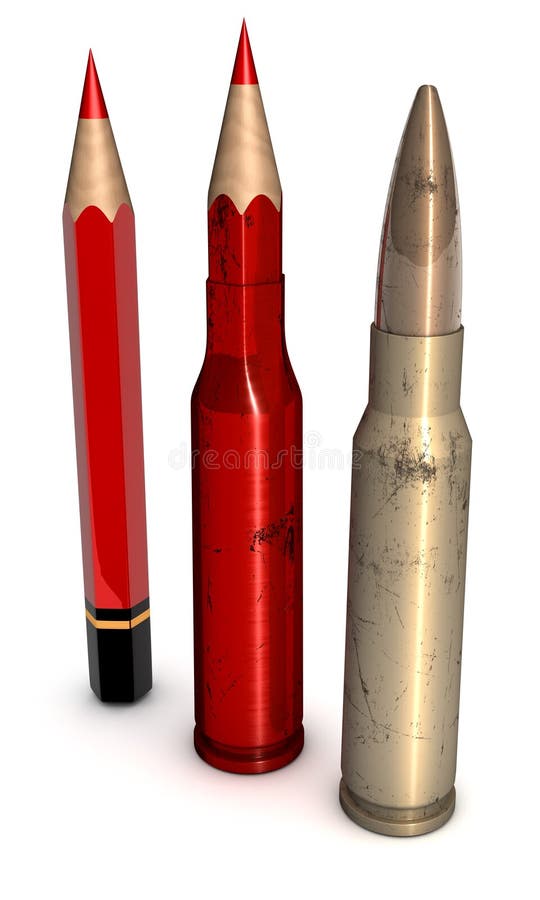 Red Gun Bullet stock illustration. Illustration of army - 62927664