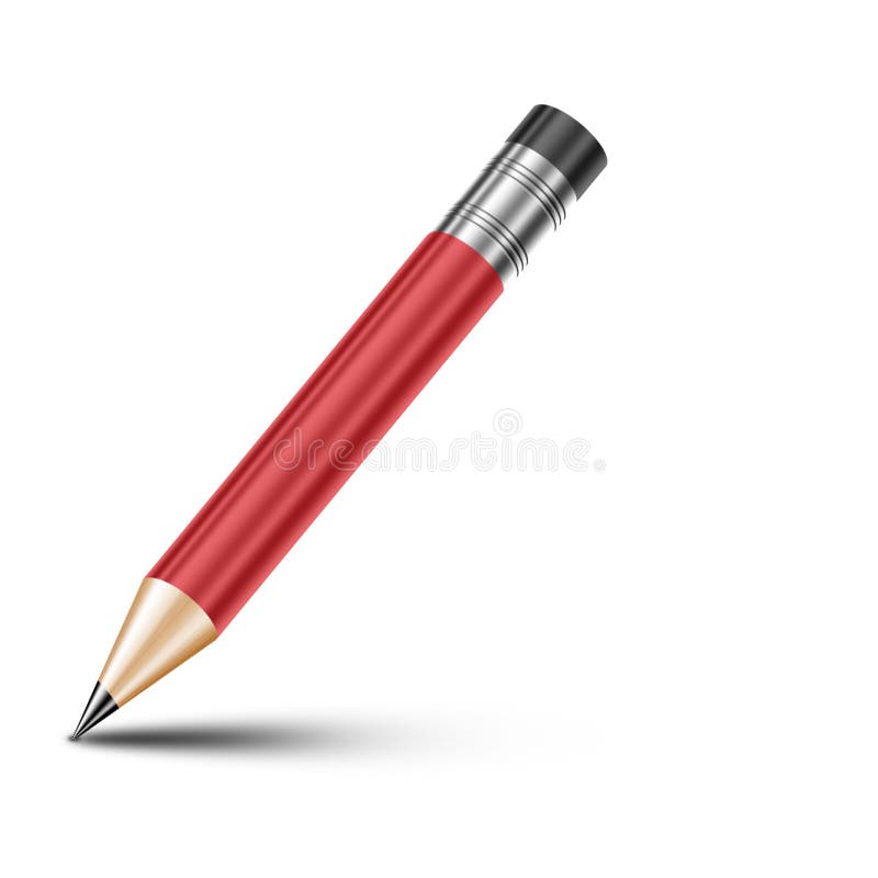 Red pencil stock illustration. Illustration of crayon - 10663274