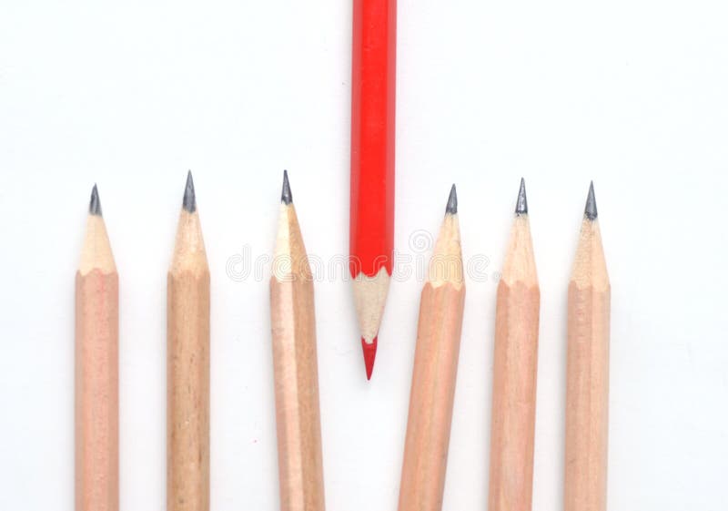 Red and simple pencils stock photo. Image of paint, brown - 29763826