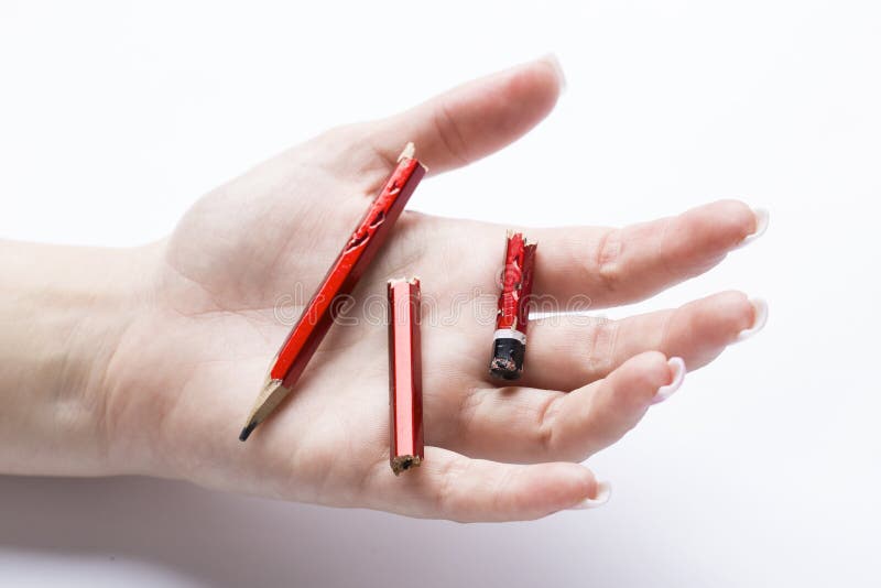 Pencil with broken lead stock photo. Image of inconvenience - 8632046