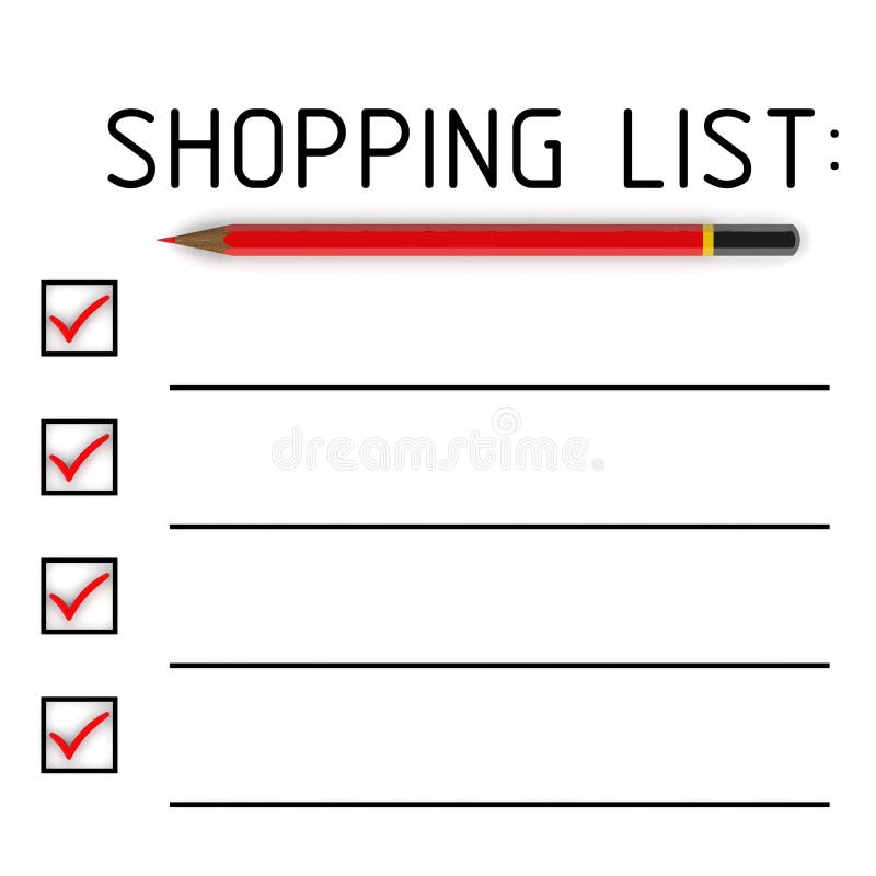 Shopping List Stock Illustrations – 14,861 Shopping List Stock ...