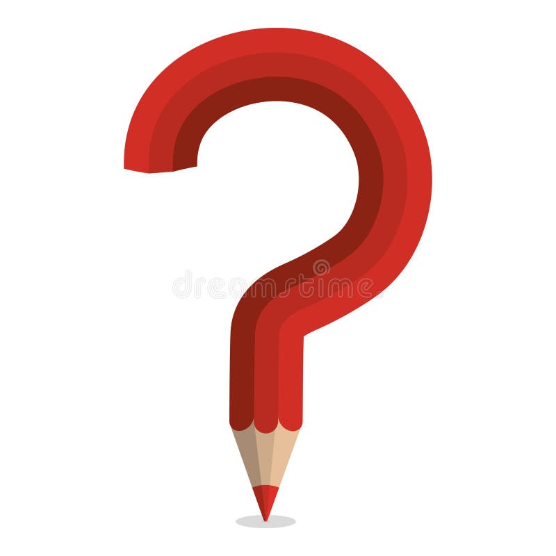Red Pencil Forms a Question Mark, Representing Academic Curiosity and ...