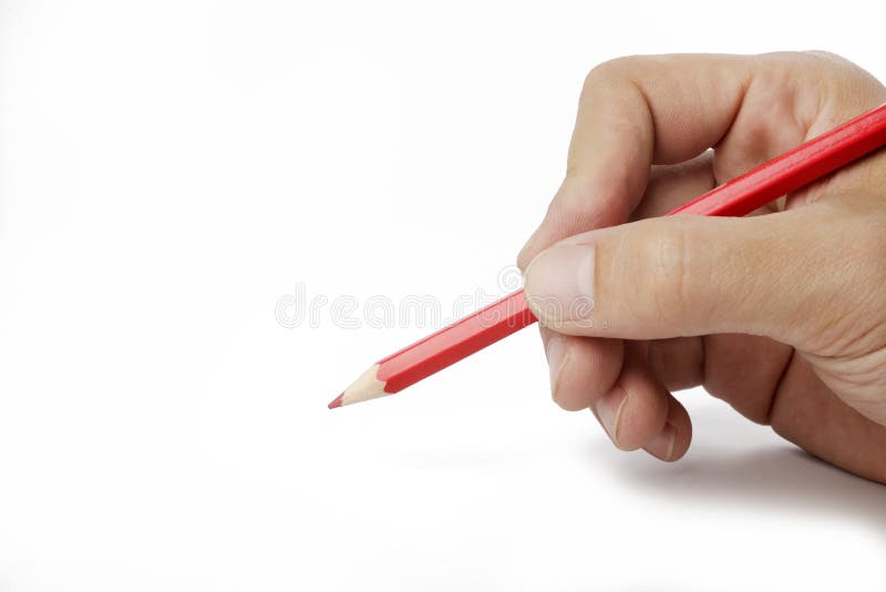 Businesswoman Writing Thank You with Giant Pencil Stock Image - Image ...