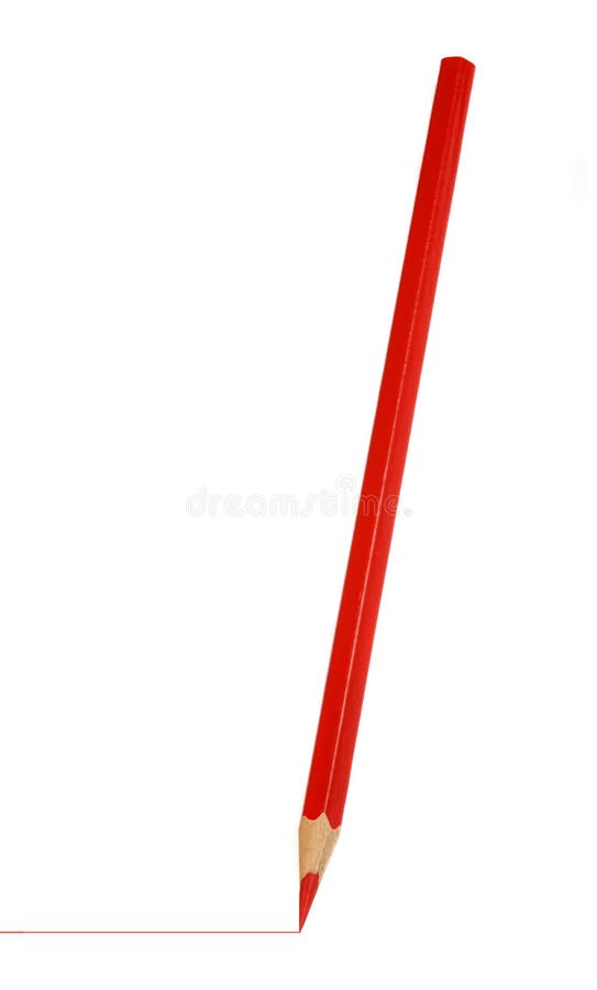 Red pencil isolated white stock photo. Image of stationery - 27997742