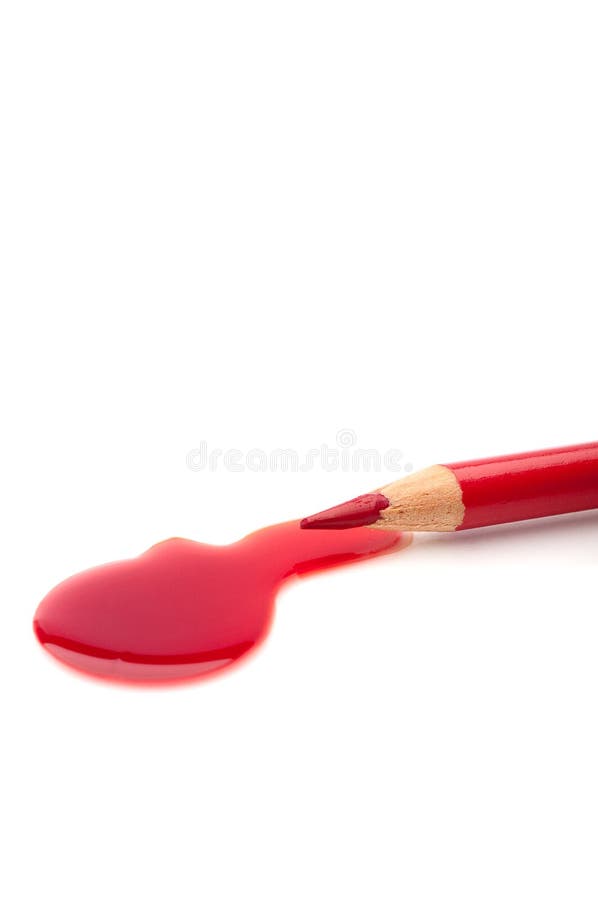 Red Pencil and Matching Blood Stock Photo - Image of lead, pencil: 11908054