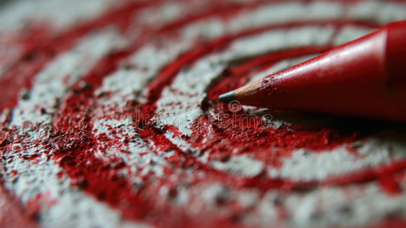 A Red Pencil Placed on Top of a Red Target. Suitable for Business ...