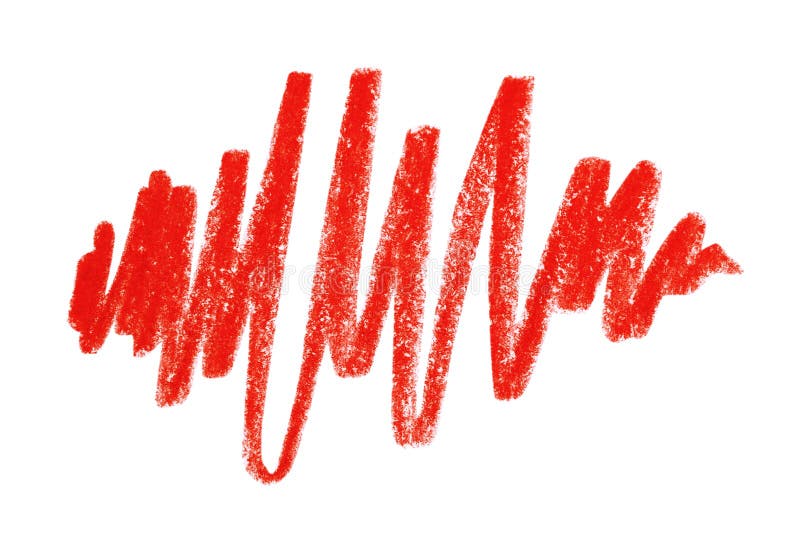 Red Pencil Scribble on White Background Stock Photo - Image of graphic ...